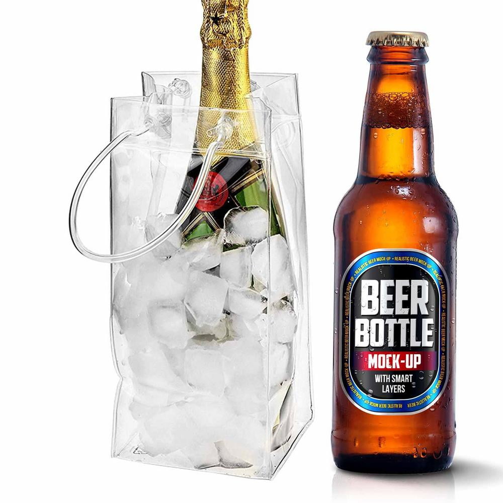 AIXING Ice Bucket Bags PVC Leakproof Wine Cooler Bag Transparent Gel ...