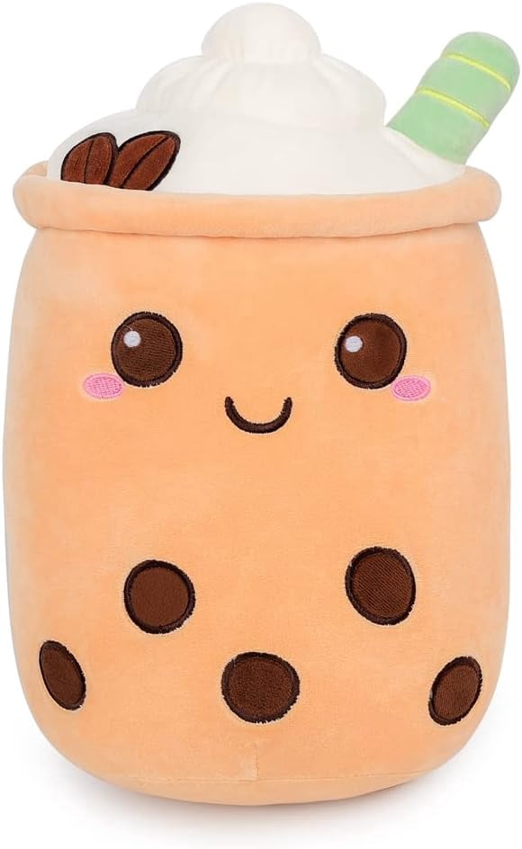 AIXINI 13.5 inch Stuffed Bubble Tea Plush Coffee Pillow Cartoon ...