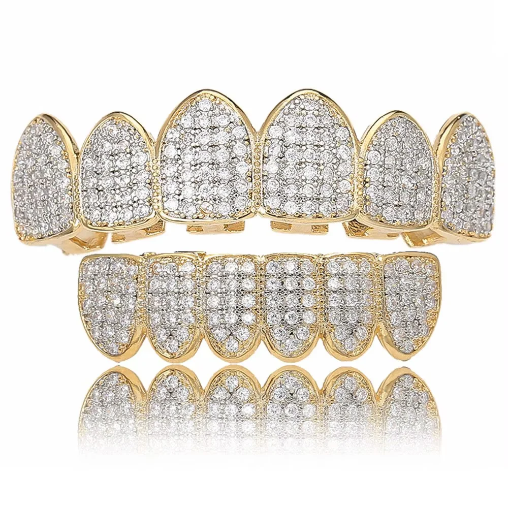 AIXZETHY Grillz Grills for Your Teeth Simulated Diamond Teeth Grillz ...