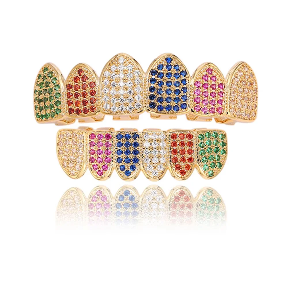 AIXZETHY Grillz Grills for Your Teeth Simulated Diamond Teeth Grillz ...