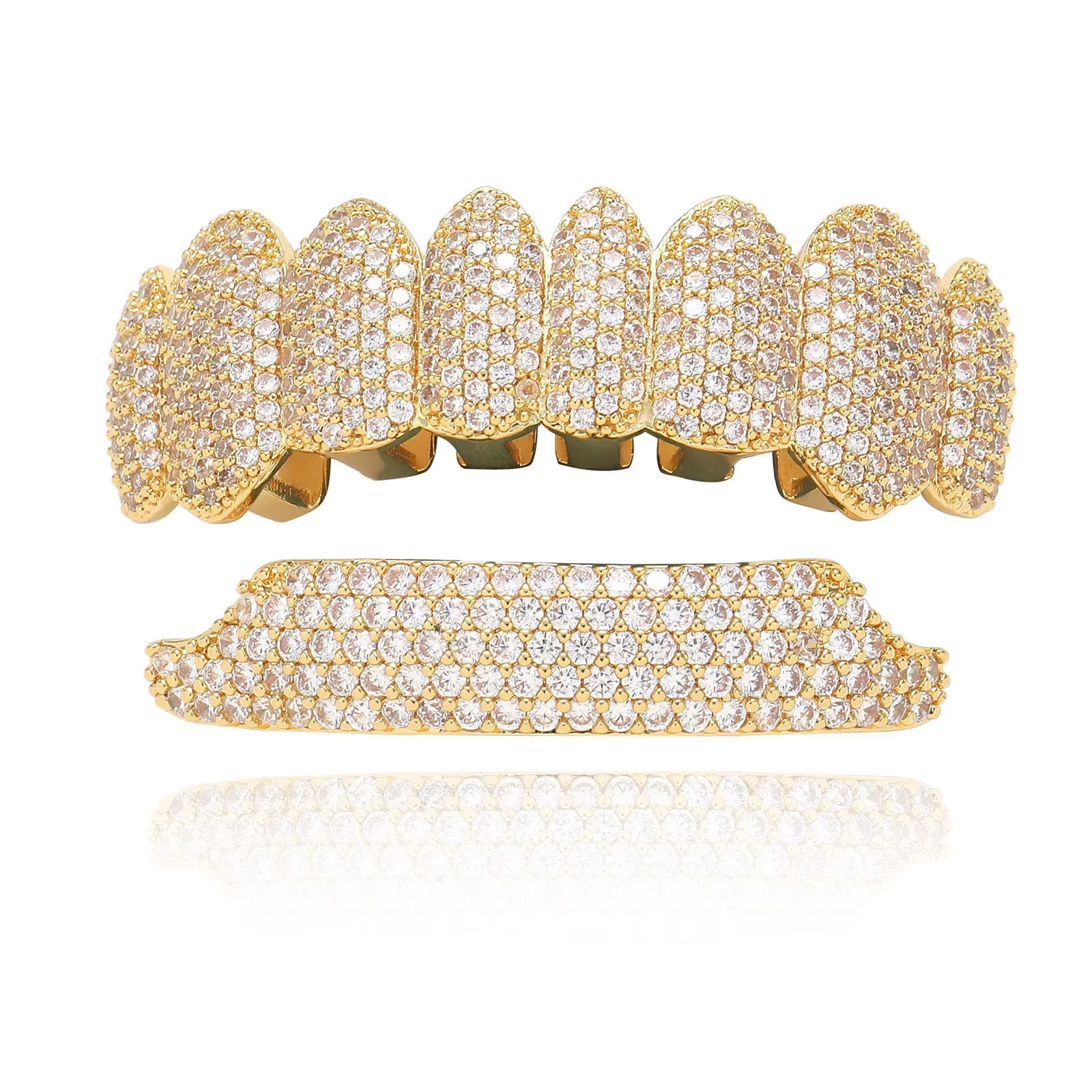 AIXZETHY Grillz Vampire Teeth Silver Grills for Your Teeth Diamond ...