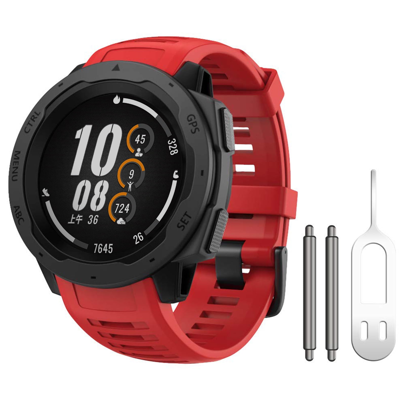 AIYOCK Compatible with Garmin Instinct Band, 22mm Unisex Soft Silicone ...