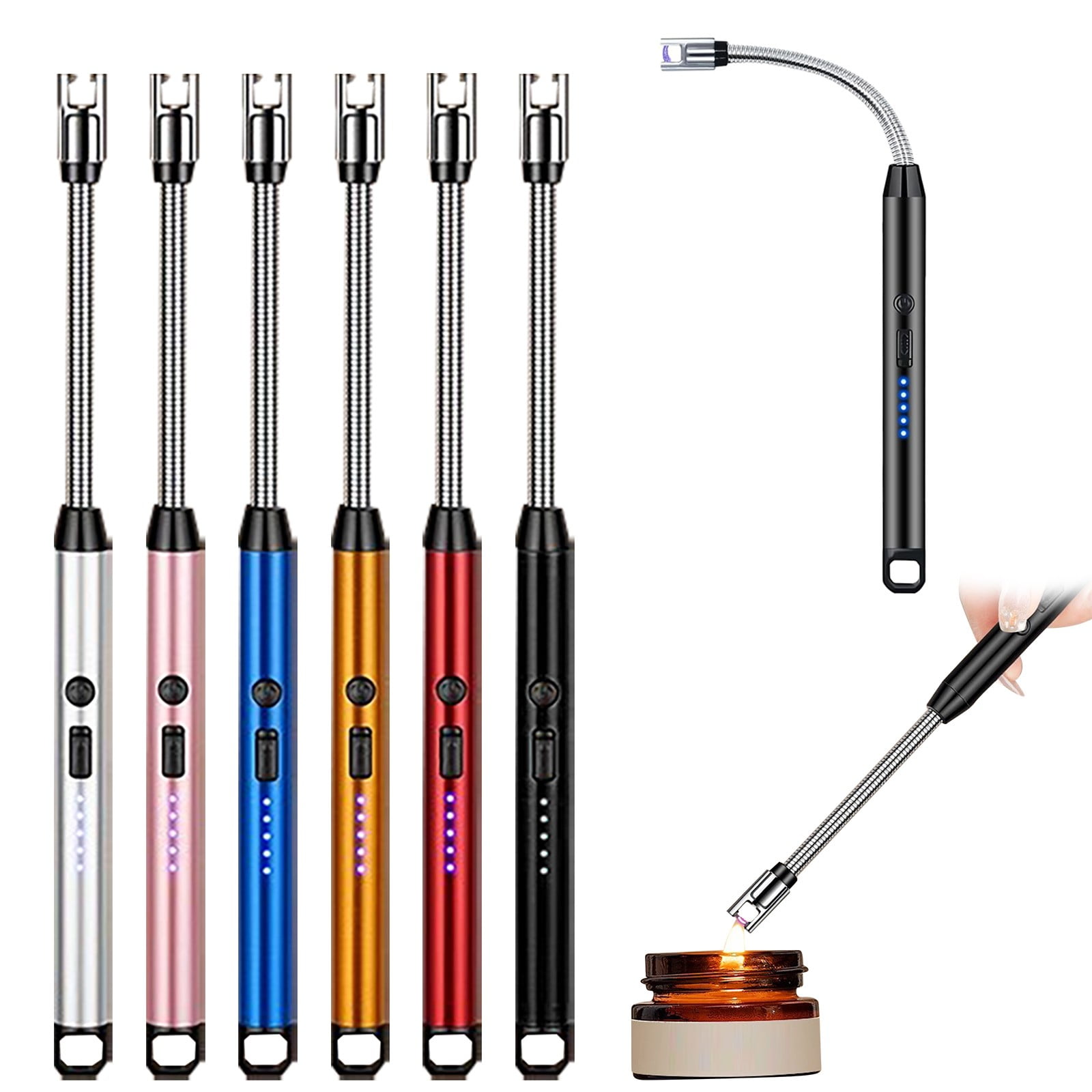 AIYUQ.U Refillable Long Reach Gas Lighter with Child Safety Lock ...
