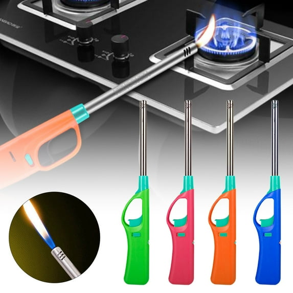 AIYUQ.U Refillable Long Reach Gas Lighter with Child Safety Lock ...