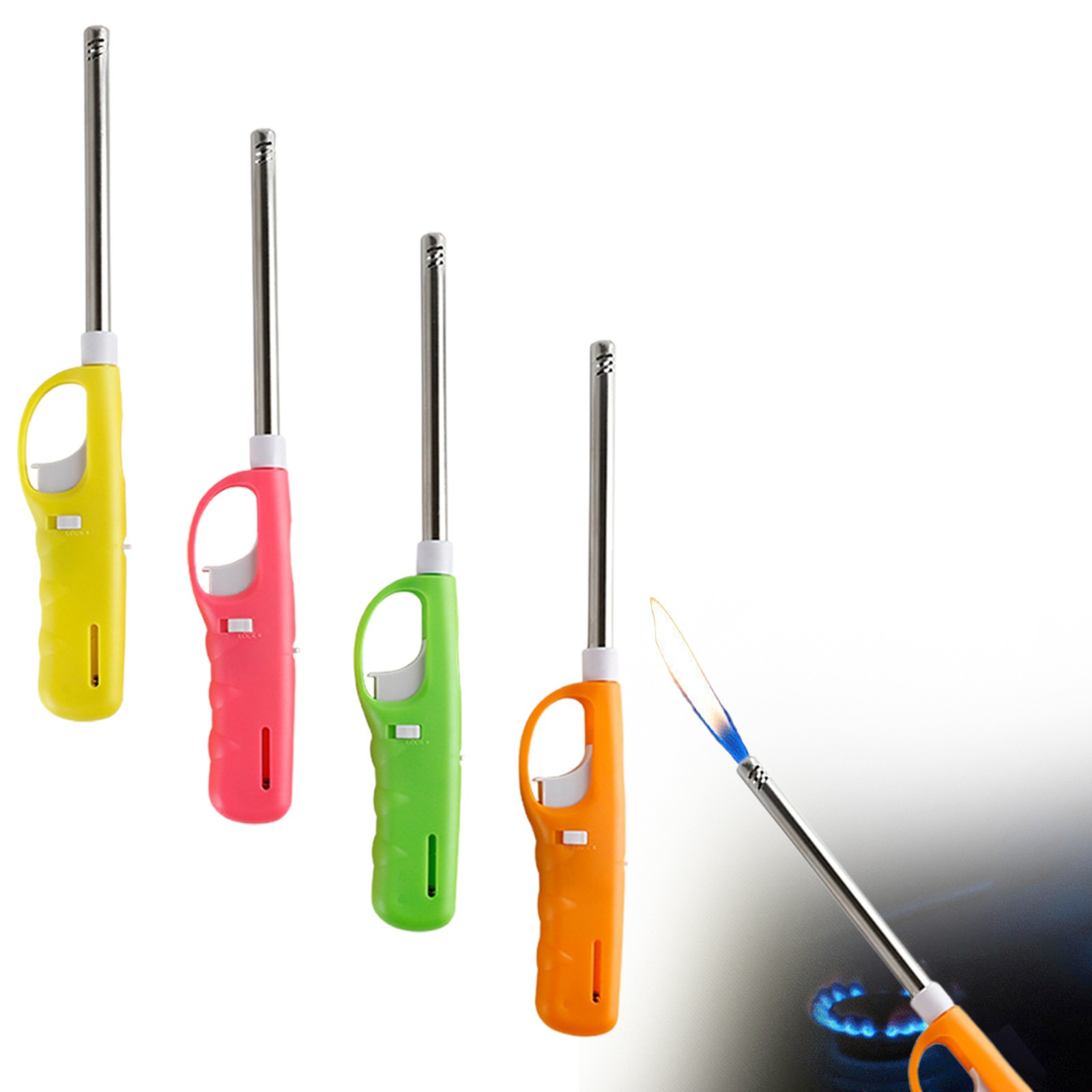 AIYUQ.U Refillable Long Reach Gas Lighter with Child Safety Lock ...