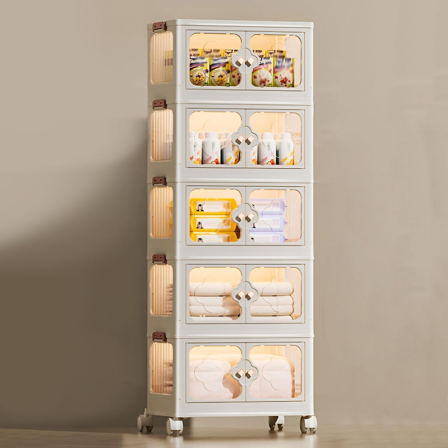 AIZYR Collapsible Storage Bins Box Organizer with Lid and Wheel ...