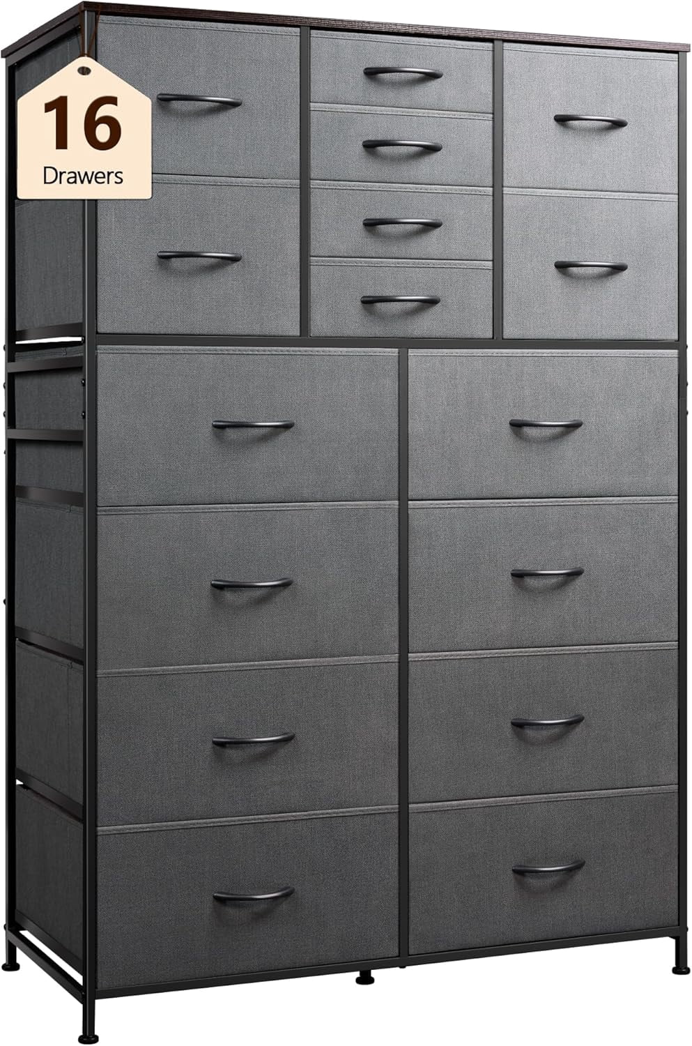 AIZYT 16 Drawers Dresser, Large Dresser for Bedroom, Closet, Hallway ...