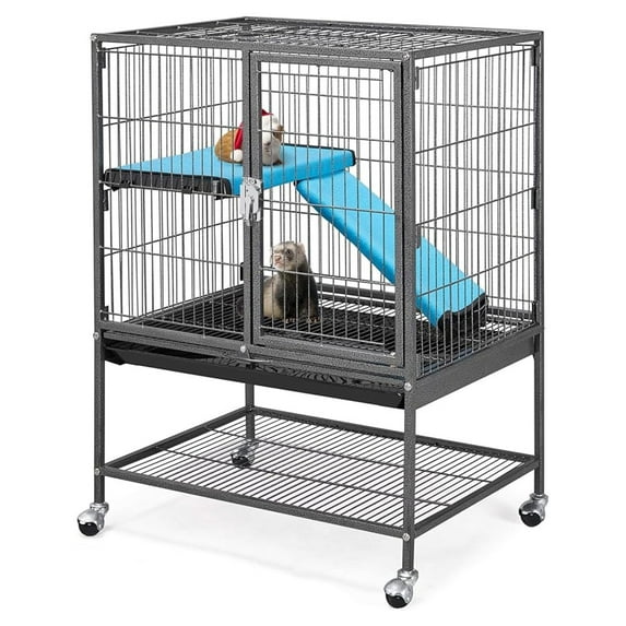 AIZYT 34 Inch Multi-Level Small Animal Cage for Adult Rats, Chinchillas ...