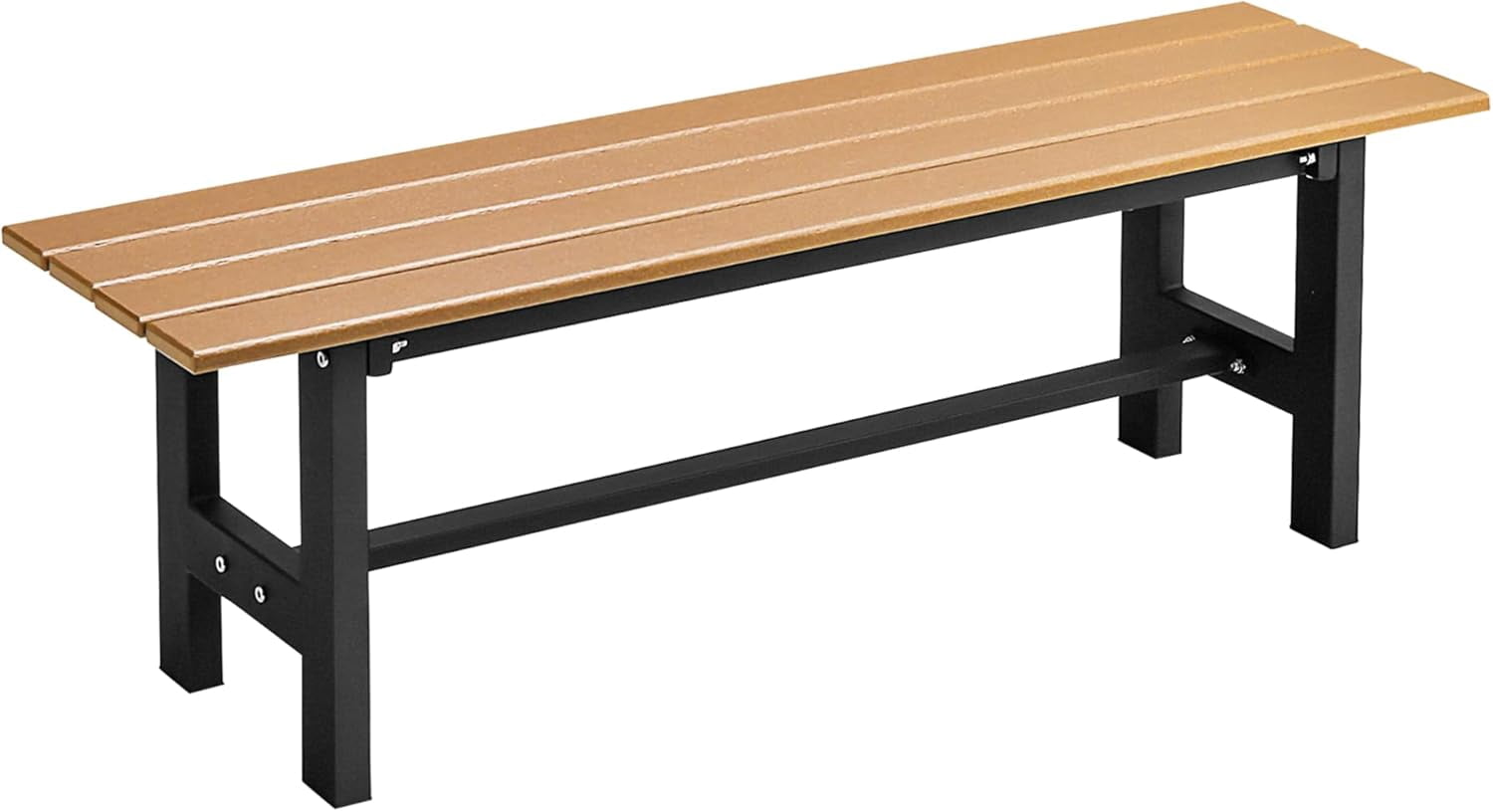 AIZYT 47" Outdoor Garden Bench, 2-Person Patio Park Bench with HDPE ...