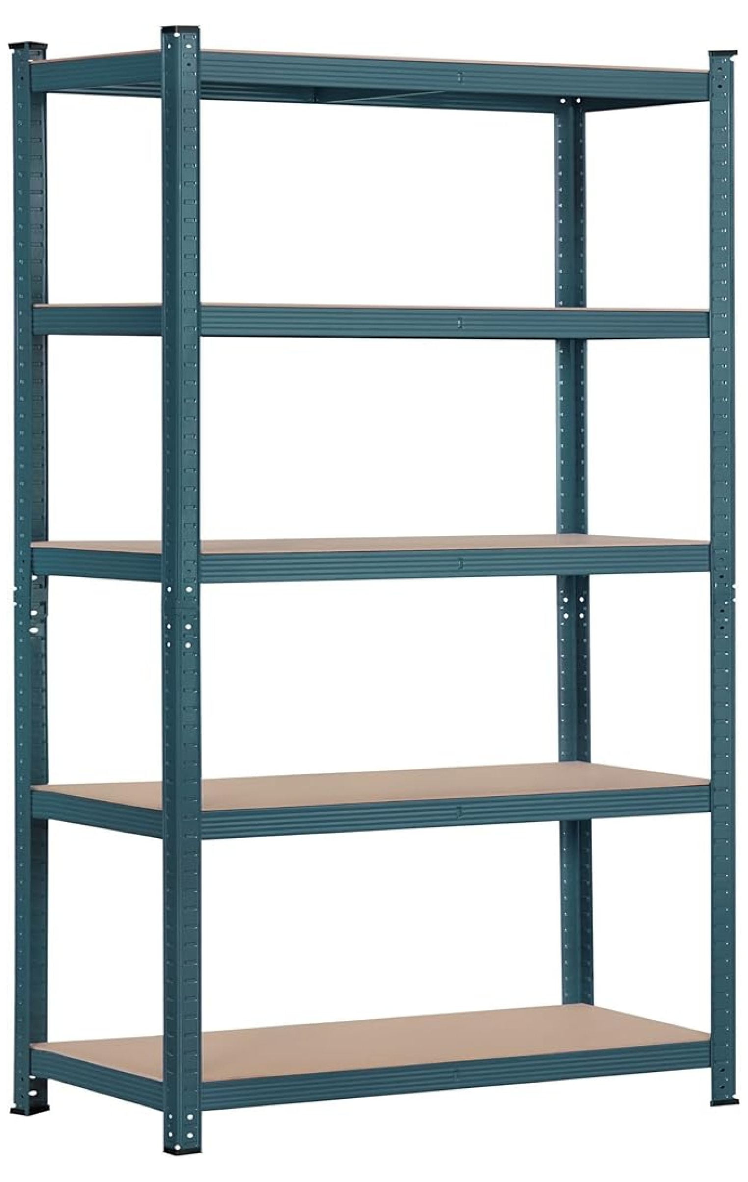 AIZYT 5-Tier Utility Shelves, Metal Storage Shelves Garage Shelving ...
