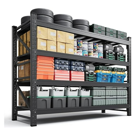 AIZYT 5000LBS Storage Shelves Heavy Duty,79" W Garage Shelving Units, 4 ...