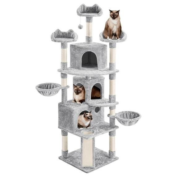 AIZYT Cat Tower for Indoor Cats, 76.5'' Large Cat Tree with Scratching ...