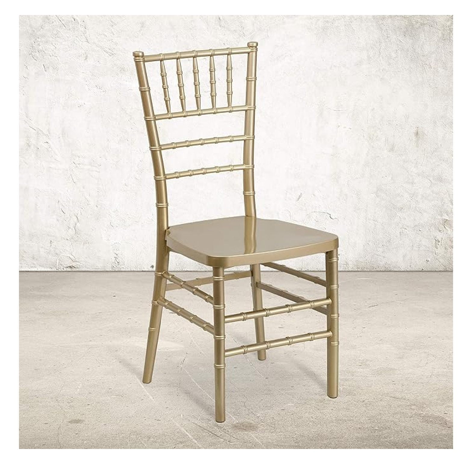 AIZYT Gold Resin Stacking Chiavari Chair Lightweight Stackable for ...