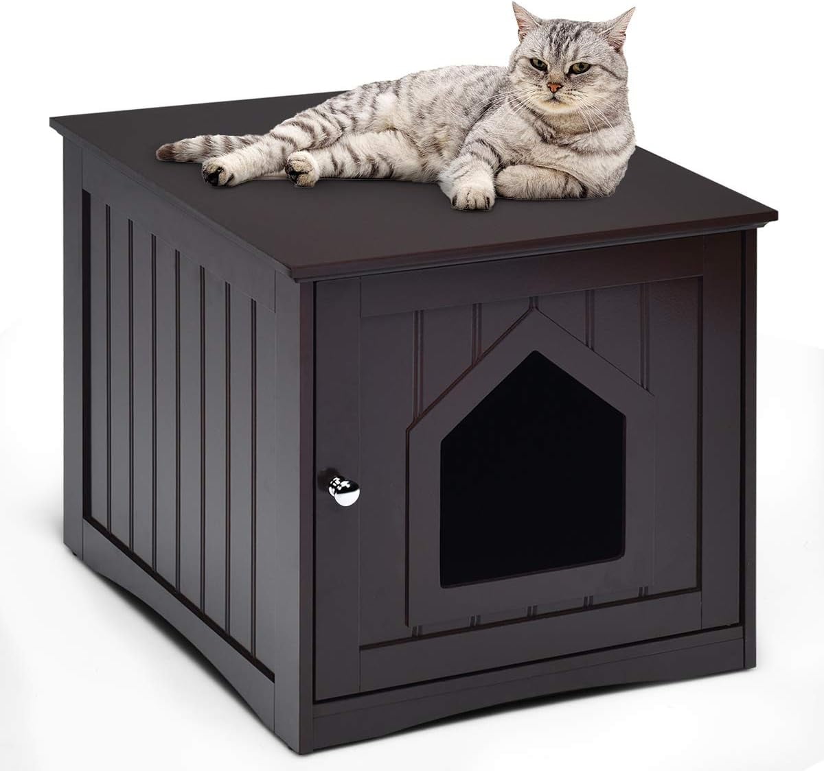 AIZYT Litter Box Enclosure, Cat Litter Box Furniture Hidden, Nightstand ...