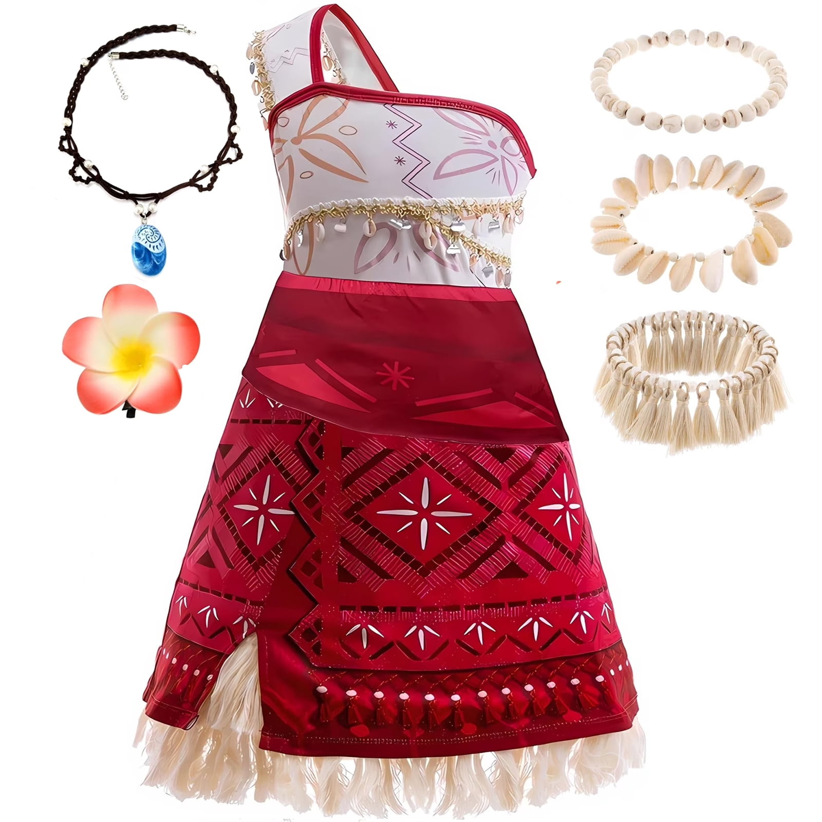 AIpartys Princess Moana Costume for Girls Adventure Outfit Two-Pieces ...