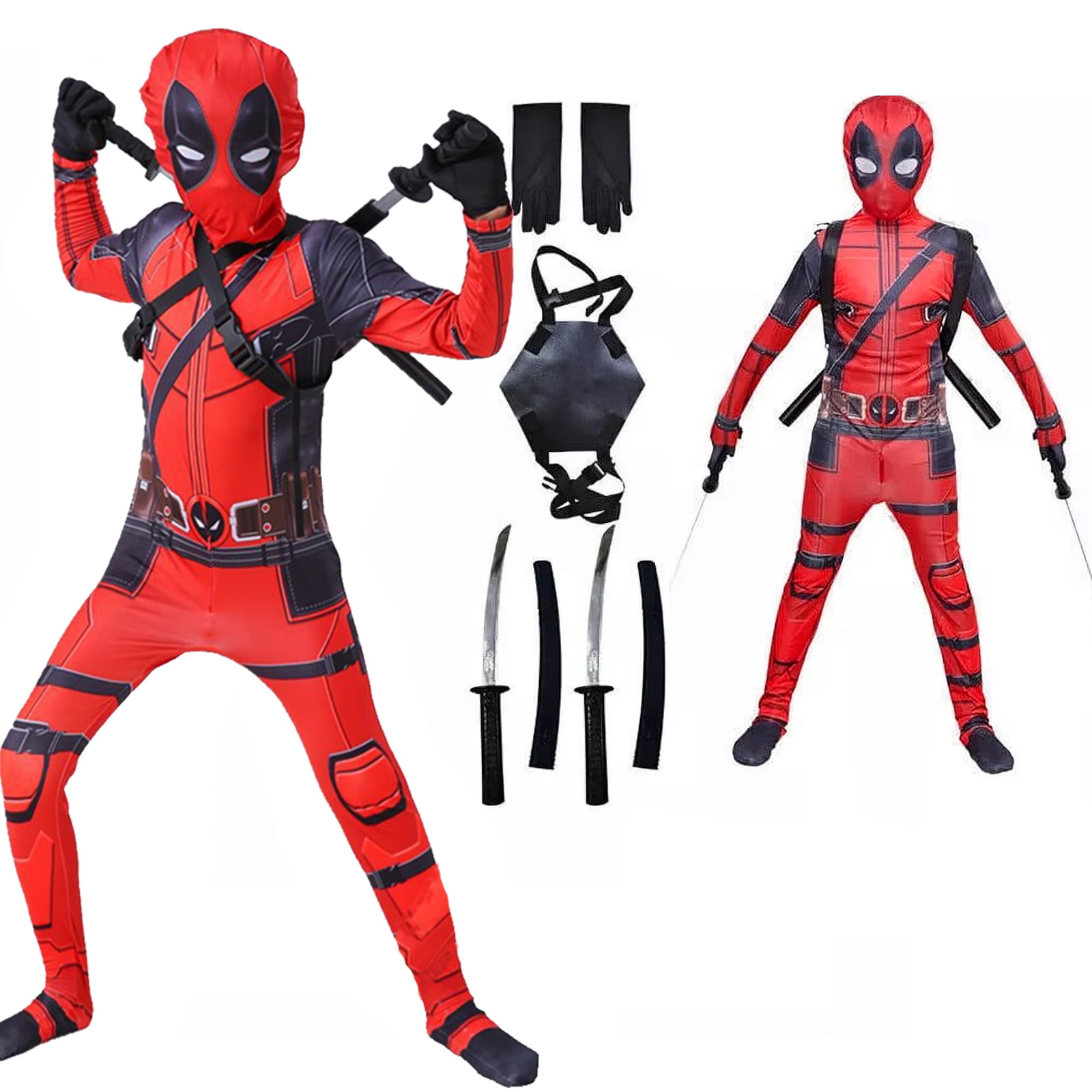 AIpartys Superhero Costume for Kids Deadppool Costume Suits Kids ...