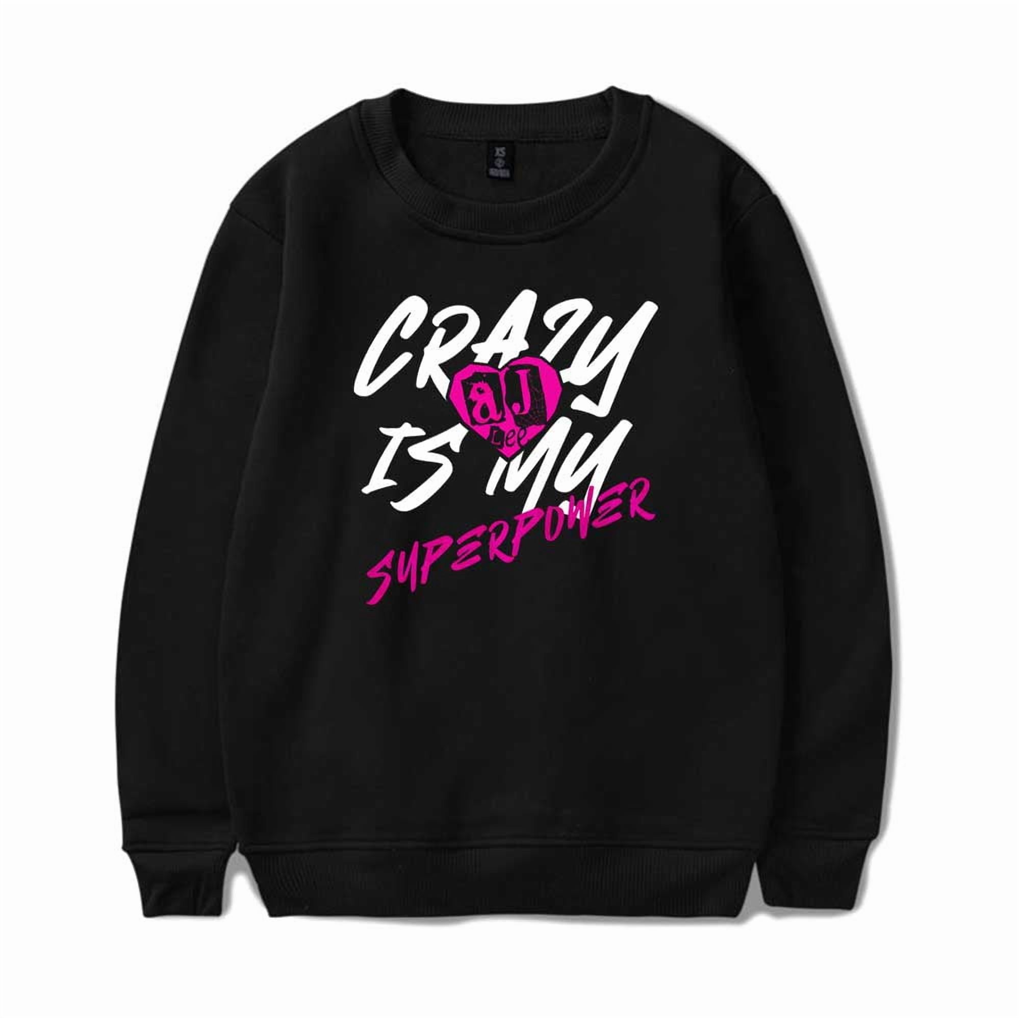 AJ Lee Carzy Is My Superpower Merch Crewneck Sweatshirts Cosplay Women ...