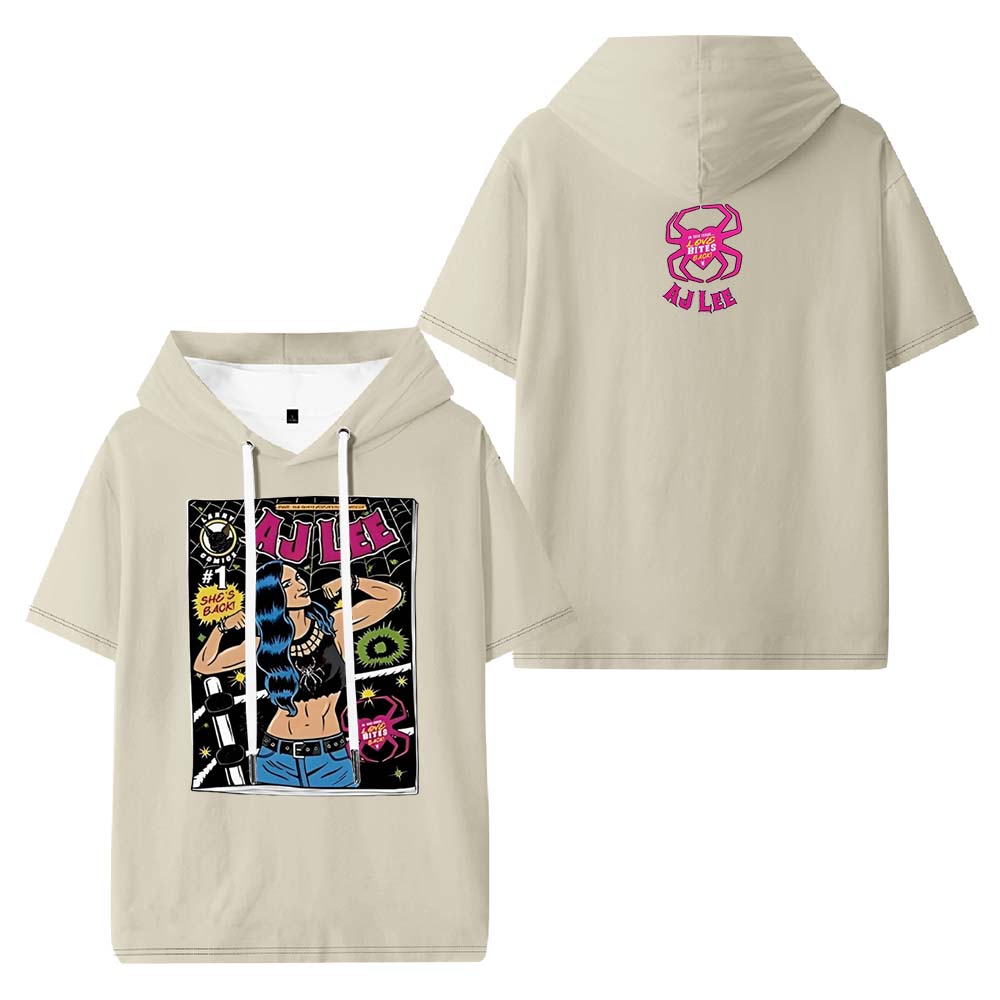 AJ Lee Comic Merch Hooded T-Shirts Women Men Short Sleeve Tee Casual ...