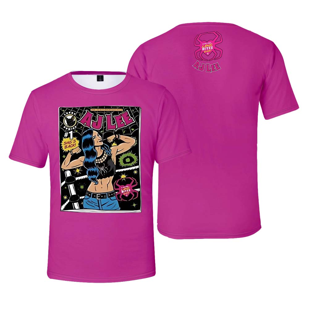 AJ Lee Comic Merch T-Shirts Women Men Short Sleeve Tee Casual Fashion ...