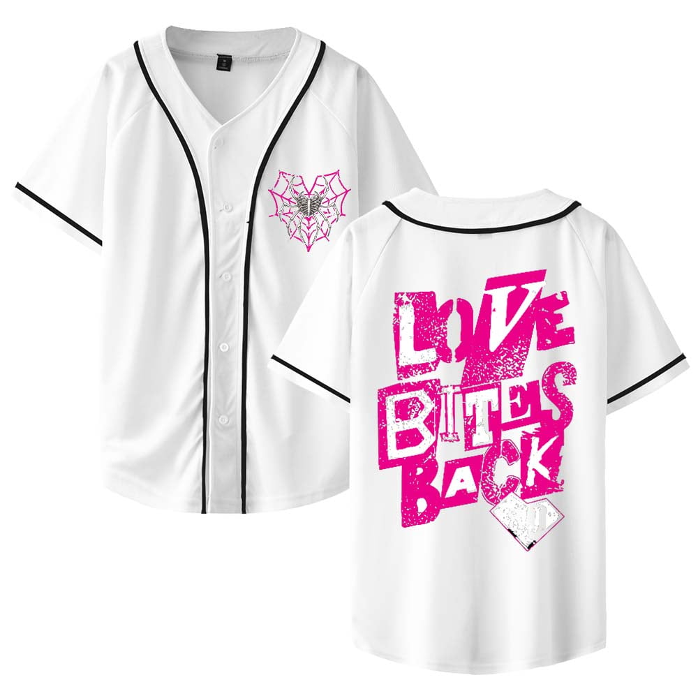 AJ Lee Love Bites Baseball Jersey Shirt V-Neck Women Men Short Sleeve ...