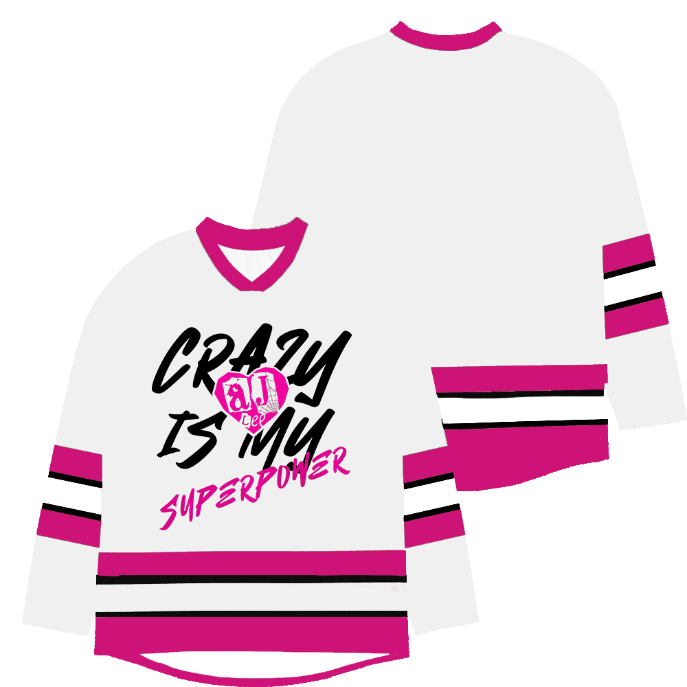 AJ Lee Merch Crazy Is My Superpower Jersey V-Neck Sweatshirts Cosplay ...