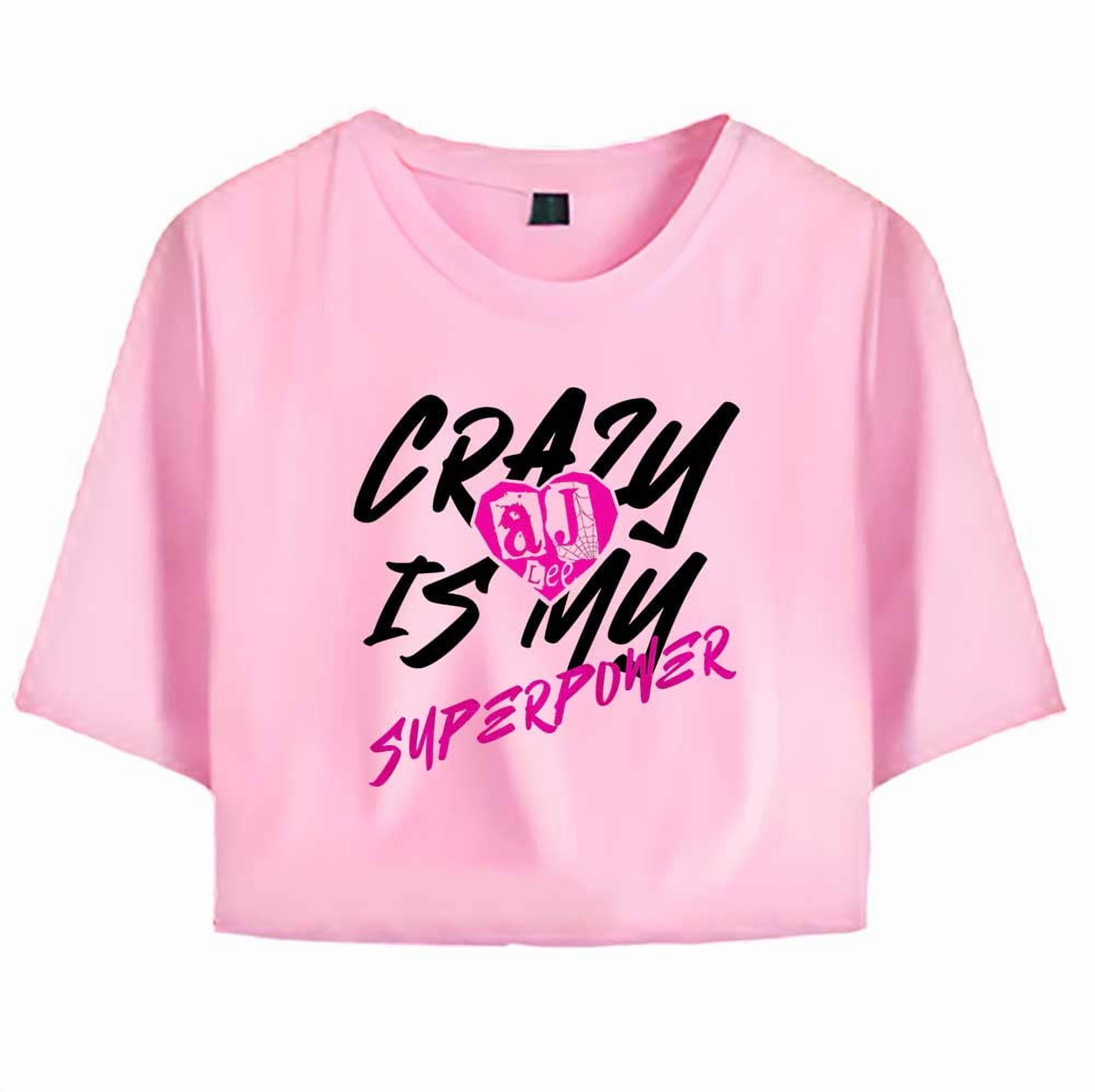 AJ Lee Merch Crazy Is My Superpower T-Shirt For Women&Girls Midriff ...