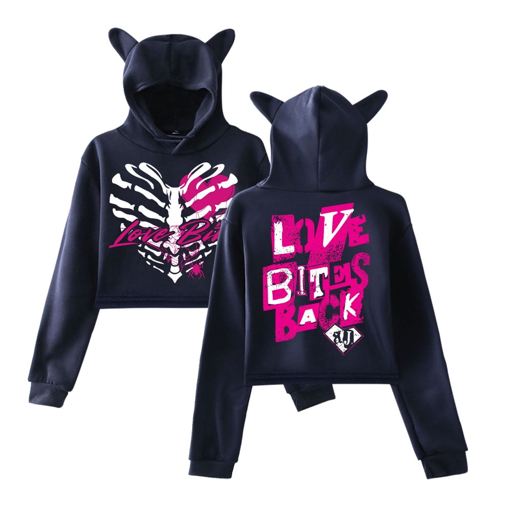 AJ Lee Merch Fans Cat Ear Hoodie – Women’s Long Sleeve Pullover ...
