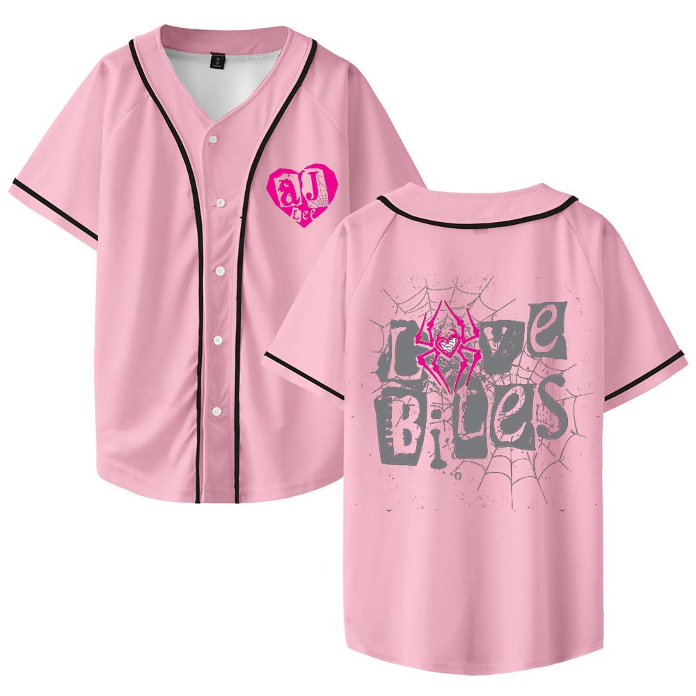 AJ Lee Merch Love Bites Baseball Jersey Shirt V-Neck Women Men Short ...