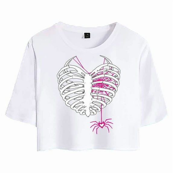 AJ Lee Merch Love Bites T-Shirt For Women&Girls Midriff Short Sleeve ...