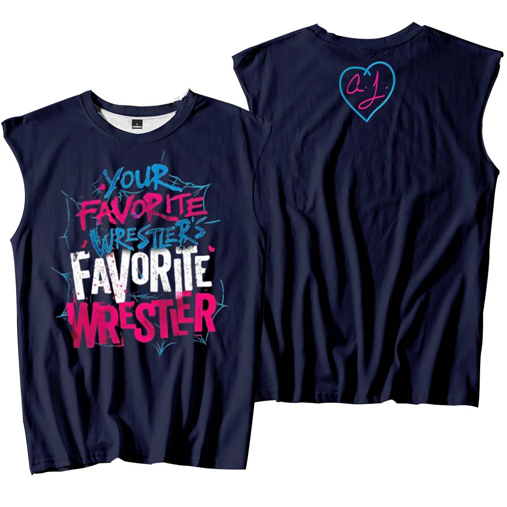 AJ Lee Your Favorite Wrestler Merch Tank Tops Sleeveless T-Shirt port ...