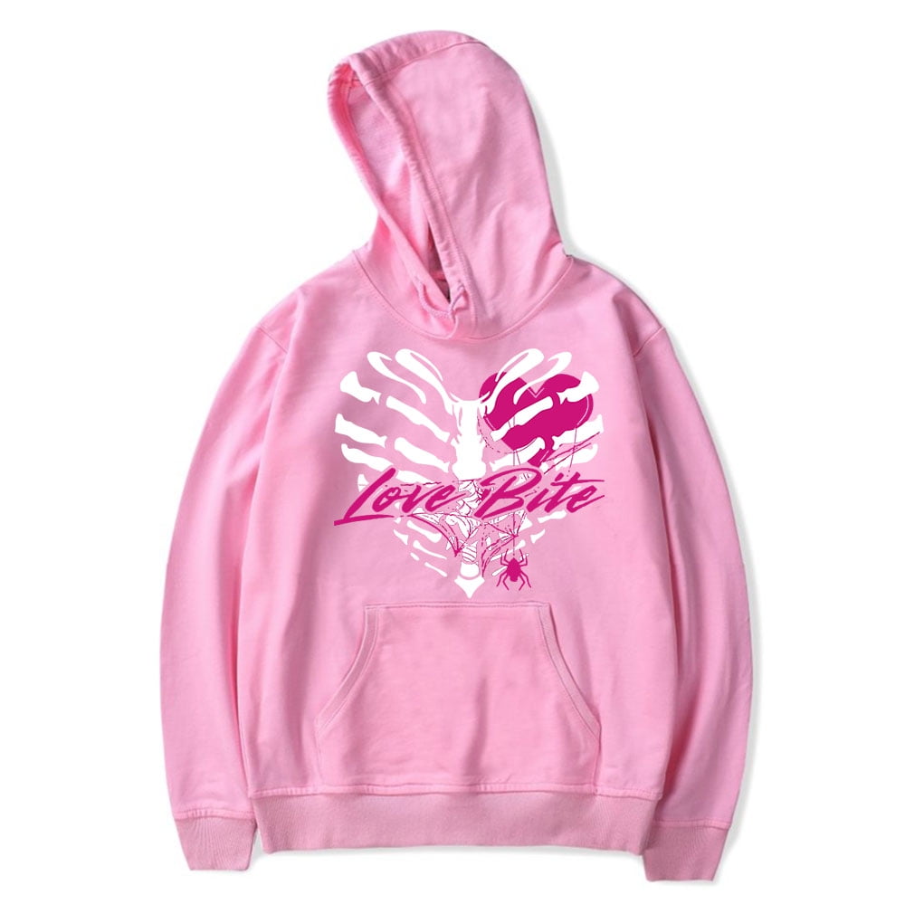 AJ Lee merch Love Bites Spider Web Hooded Drawstring Pocket Sweatshirt ...