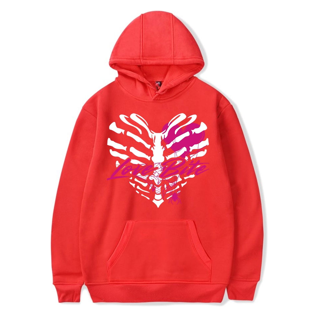 AJ Lee merch Love Bites Spider Web Hooded Drawstring Pocket Sweatshirt ...