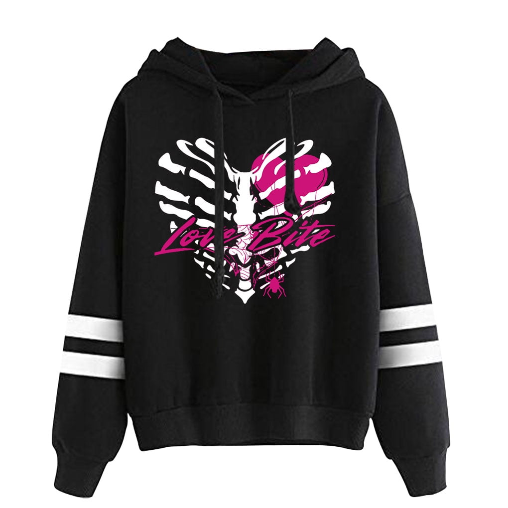 AJ Lee merch Love Bites Spider Web hooded drawstring pocketless ...