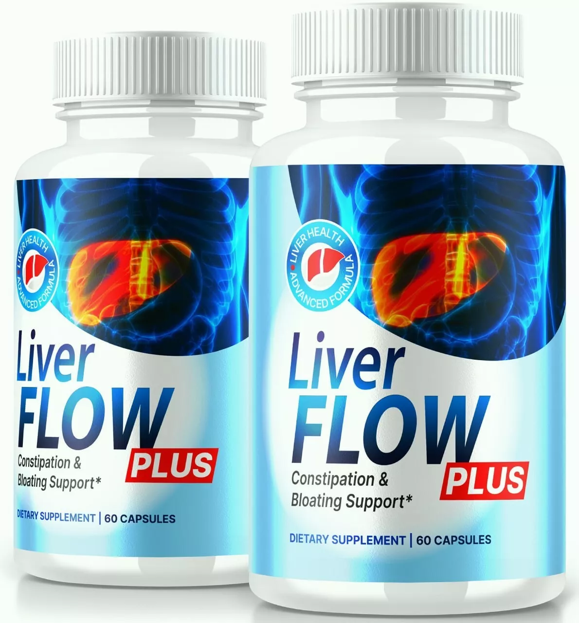 AJ SUPPS (2 Pack) Liver Flow Plus Pills, Probiotics Formula for Gut ...