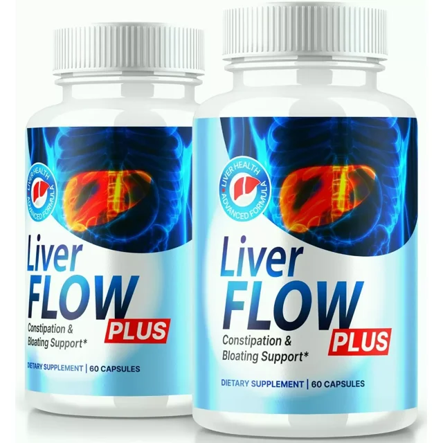 AJ SUPPS (2 Pack) Liver Flow Plus Pills, Probiotics Formula for Gut ...