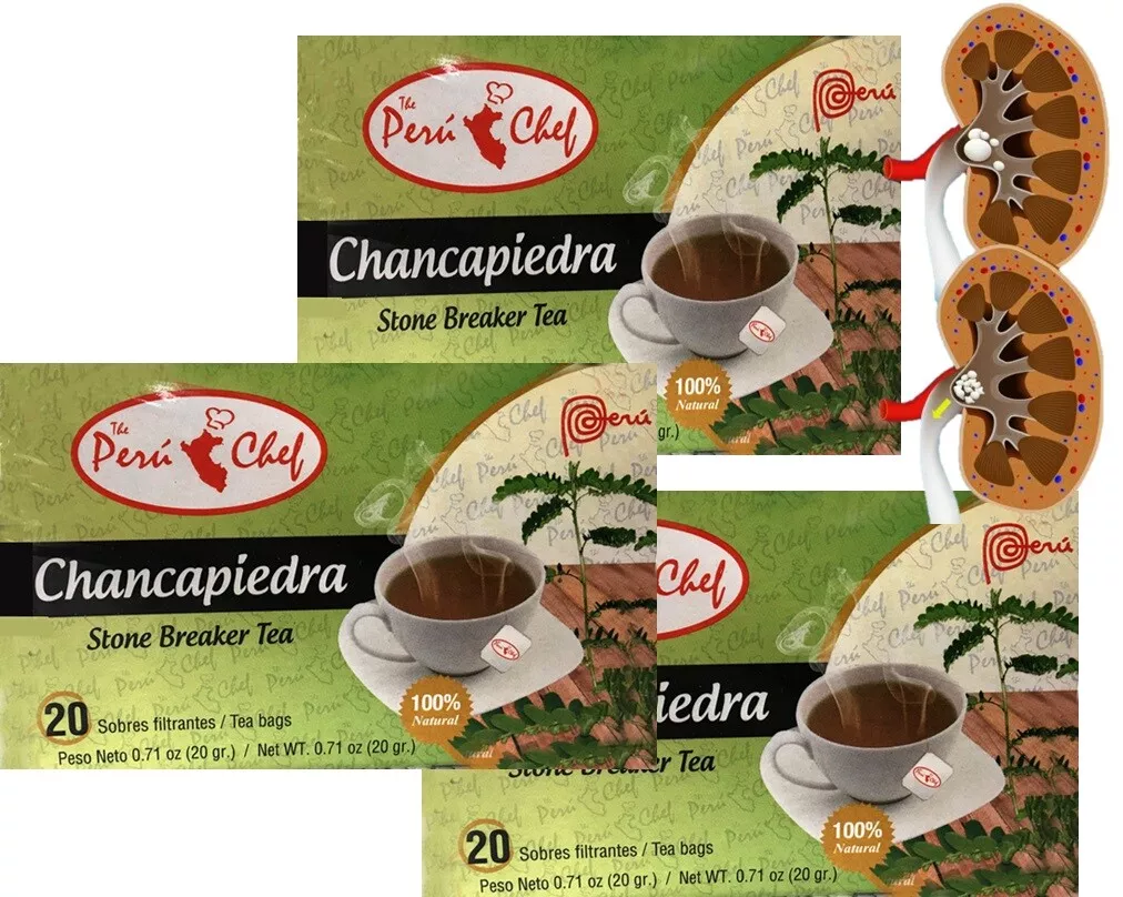 AJ SUPPS Chanca Piedra Hierba Te (Stone Braker Herbs Tea) 3 box 60 tea ...