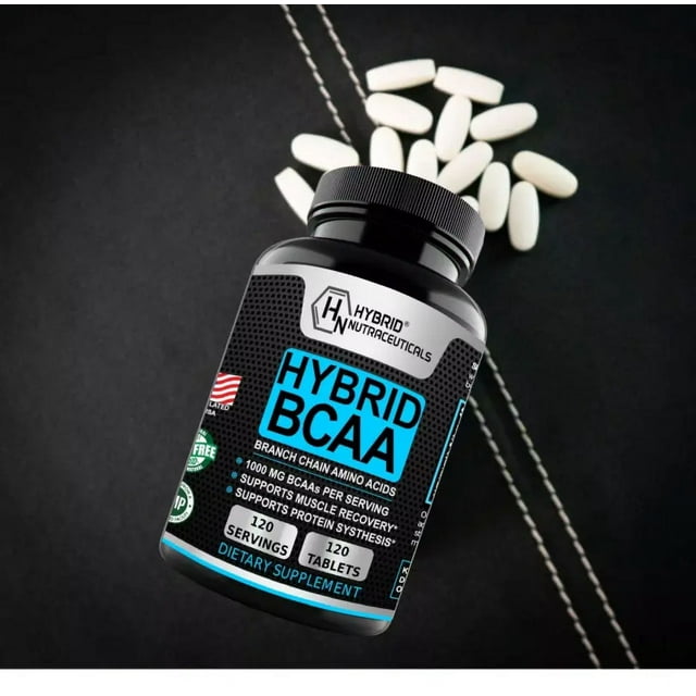AJ SUPPS Hybrid BCAAs Amino Acids, 1000mg Sugar Free Pre Workout ...