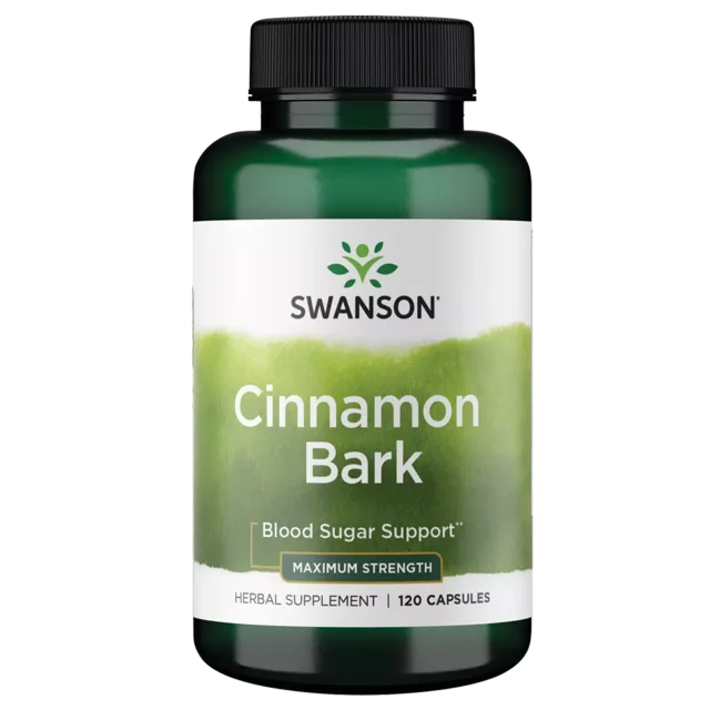 AJ SUPPS Swanson Maximum-Strength Cinnamon Bark 120 Capsules - Walmart.com