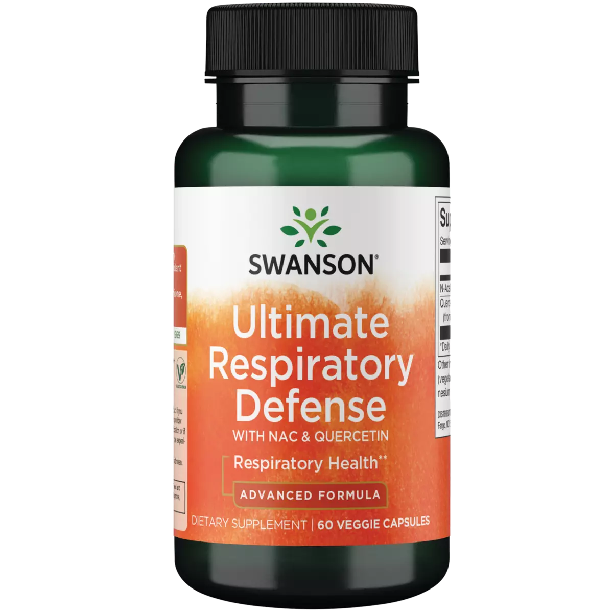 AJ SUPPS Swanson Ultimate Respiratory Defense with Nac and Quercetin 60 ...