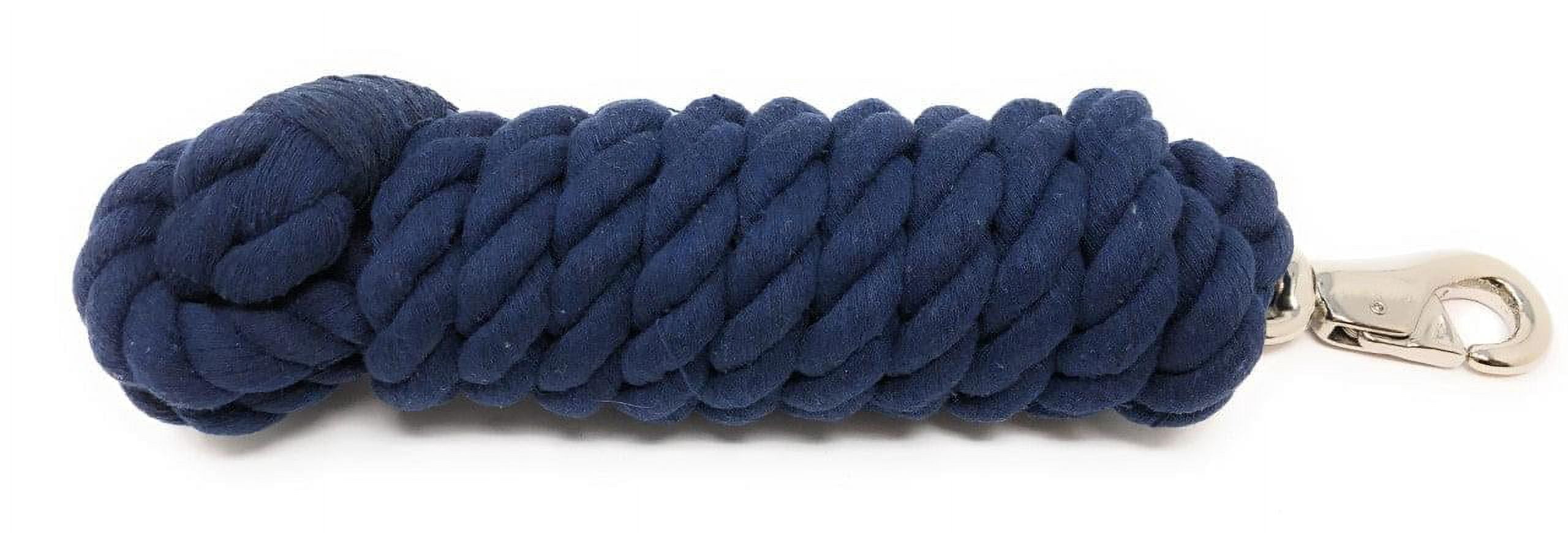 AJ Tack 10 Foot Cotton Lead Rope with Bull Snap Navy Blue - Walmart.com