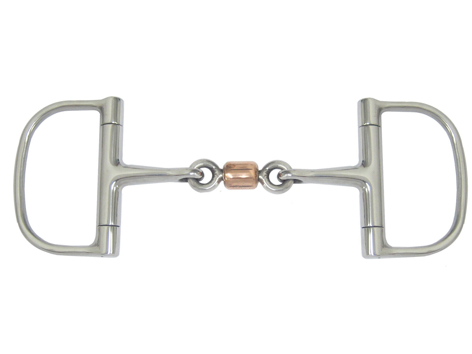 AJ Tack 3-Piece Copper Roller Dee Ring Snaffle Bit - Walmart.com