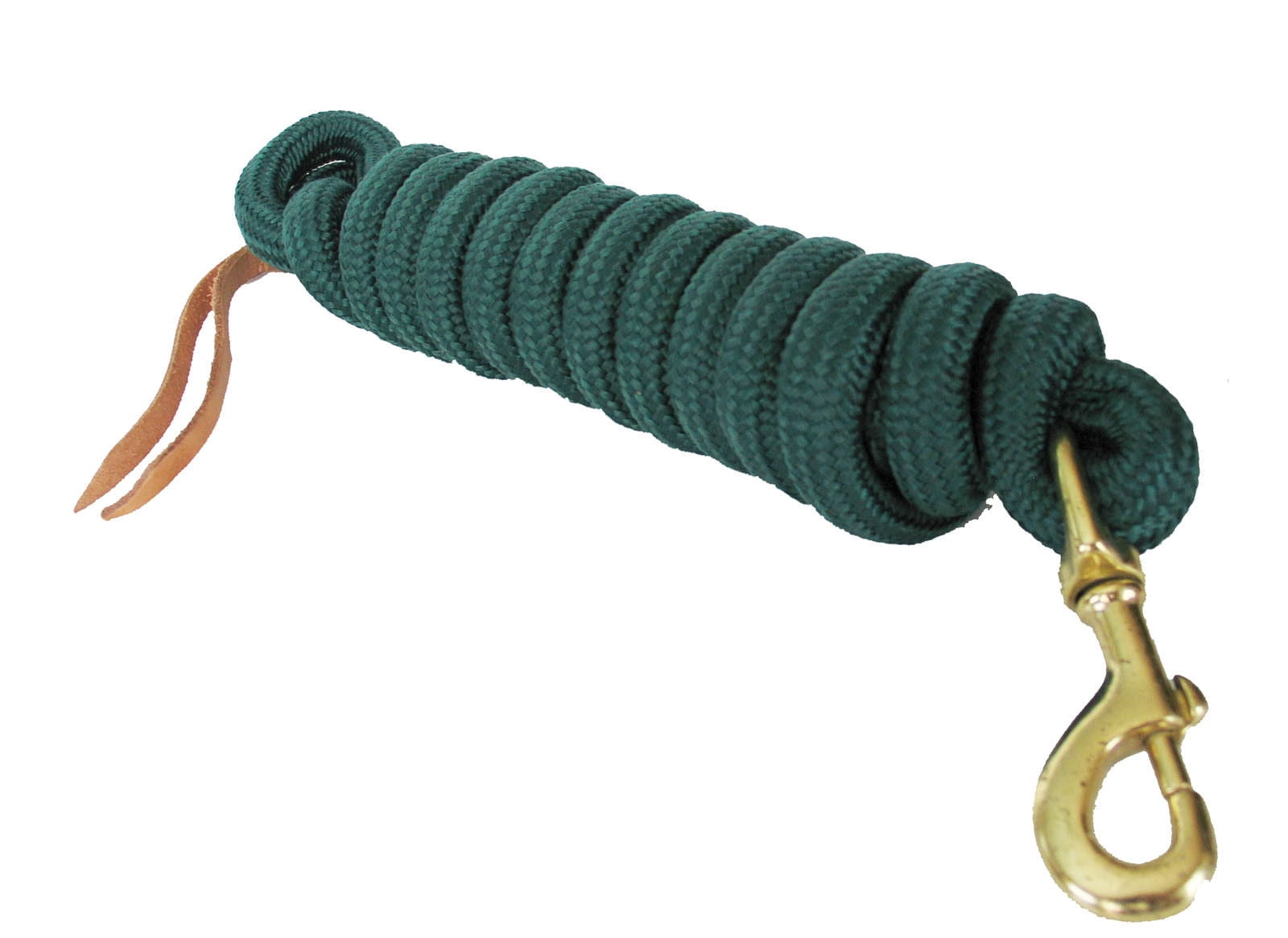 AJ Tack 9 Foot Nylon Lead Rope with Leather Popper Green - Walmart.com