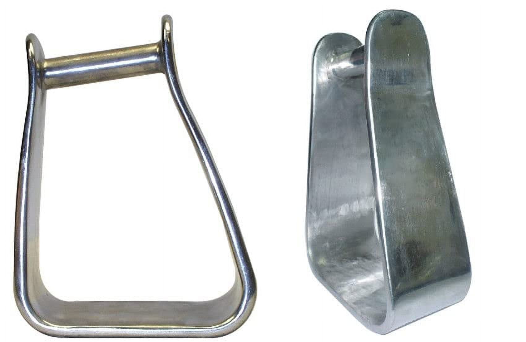AJ Tack Aluminum 3" Angled Roper Stirrups - Walmart.com