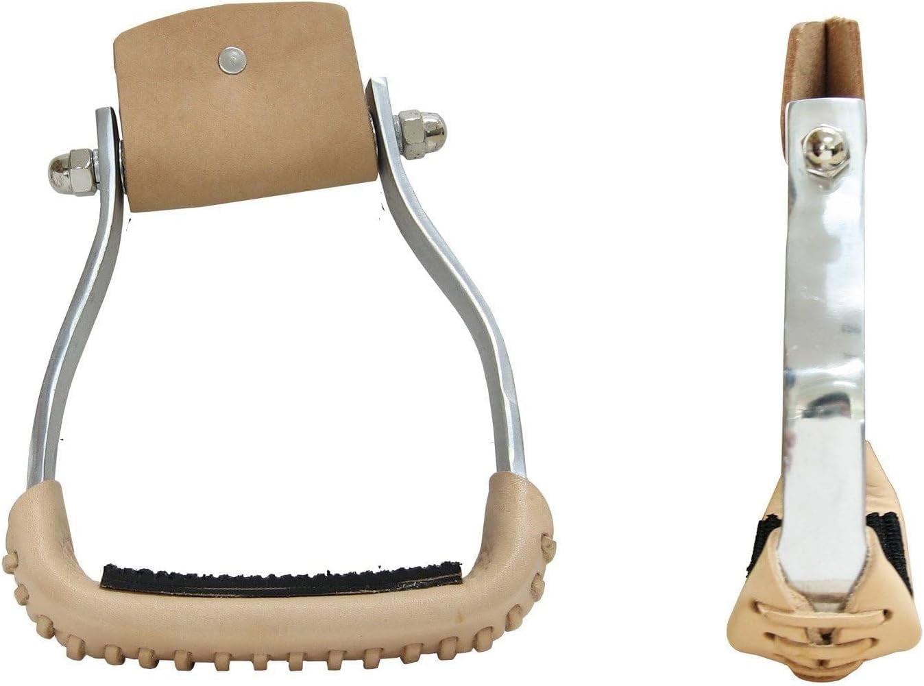 AJ Tack Aluminum Angled Stirrups - Barrel Racing Stirrups - Silver ...