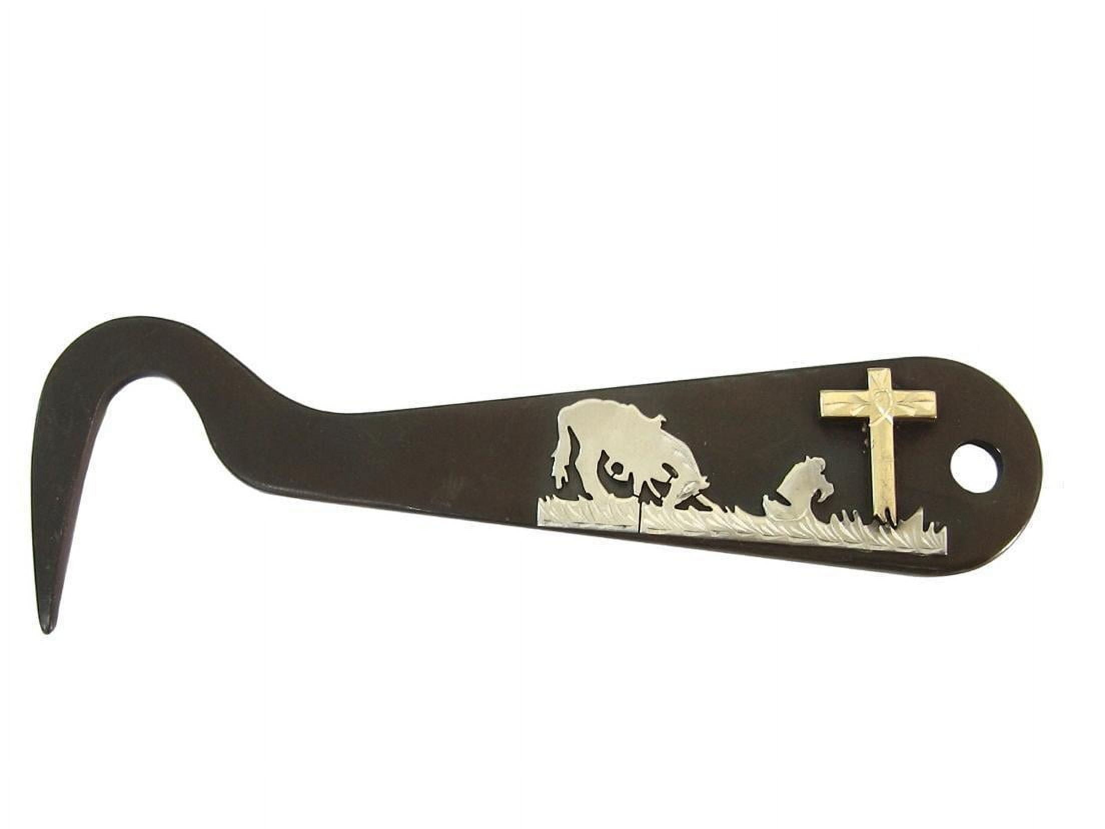 AJ Tack Antique Brown Steel Hoof Pick Praying Cowboy Kneeling Horse ...