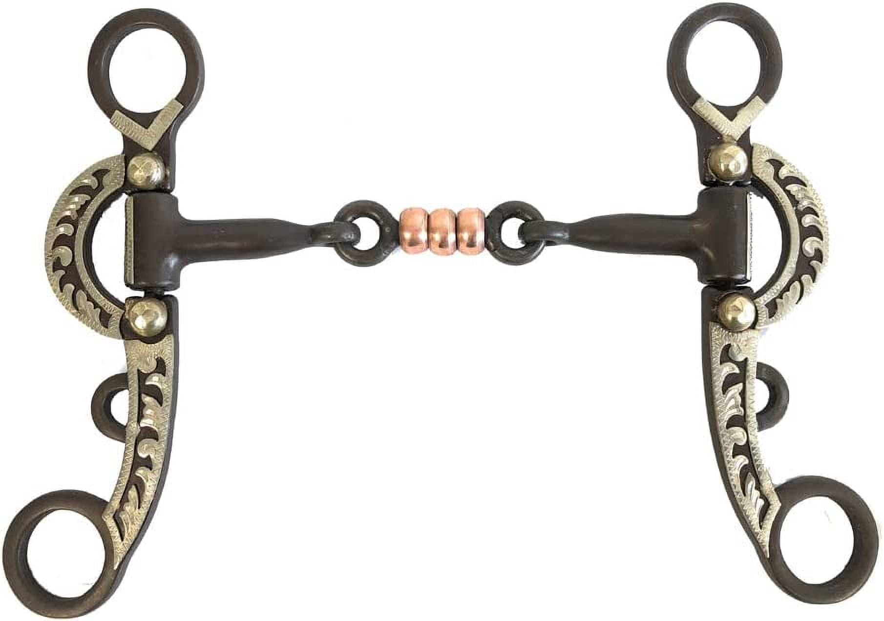 AJ Tack Argentine Three Piece Copper Dog Bone Snaffle Bit - Walmart.com