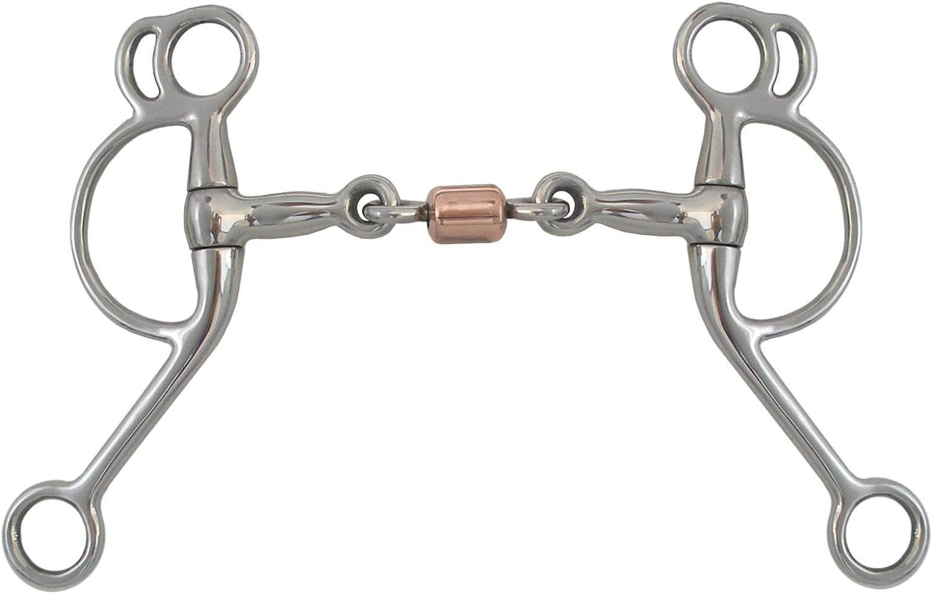 AJ Tack Double Rein Tom Thumb 3 Piece Copper Roller Bit - Walmart.com