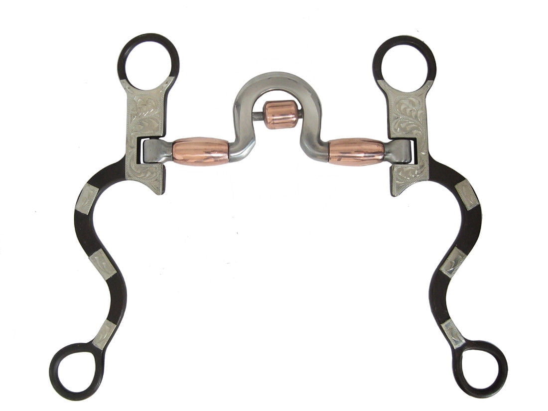 AJ Tack Engraved Spoon Bit with Copper Barrels - Walmart.com