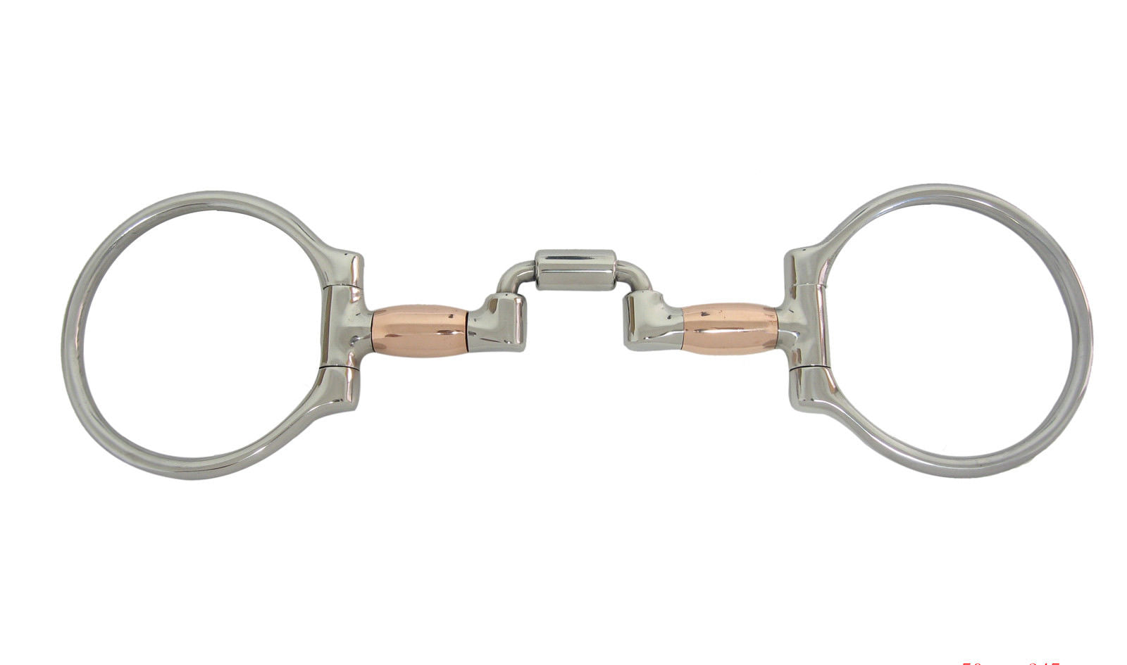 AJ Tack Hinged Port Correction Dee Ring Bit with Copper Rollers ...
