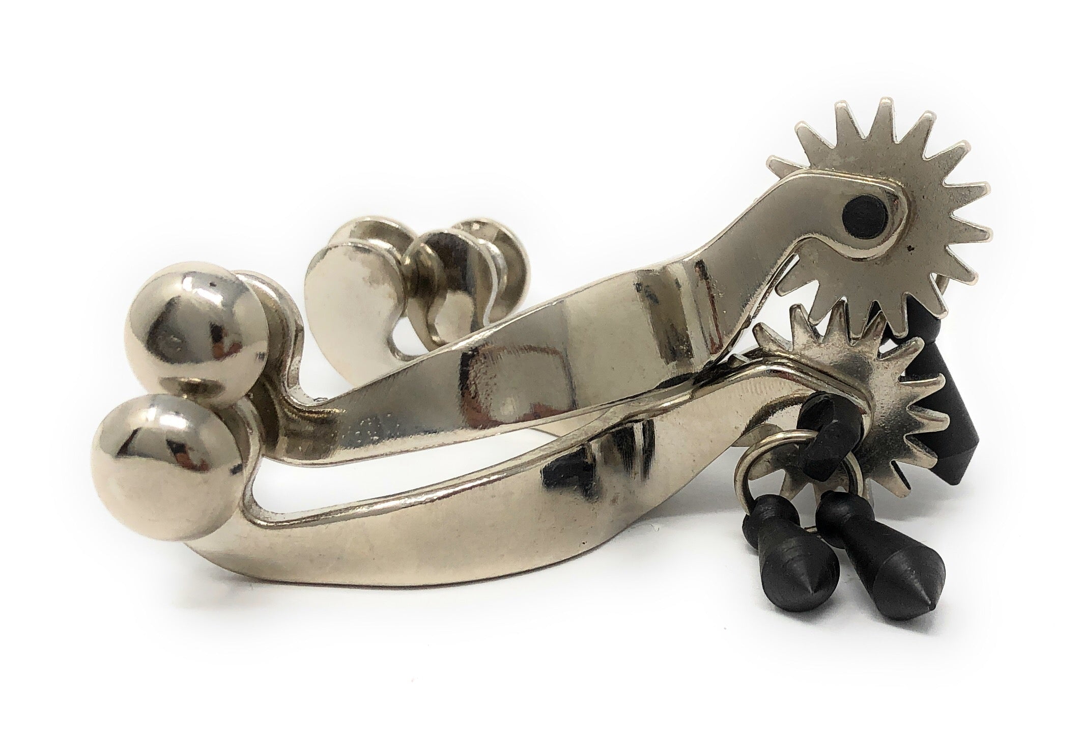 AJ Tack Baby Nickel Plated Spurs - Walmart.com
